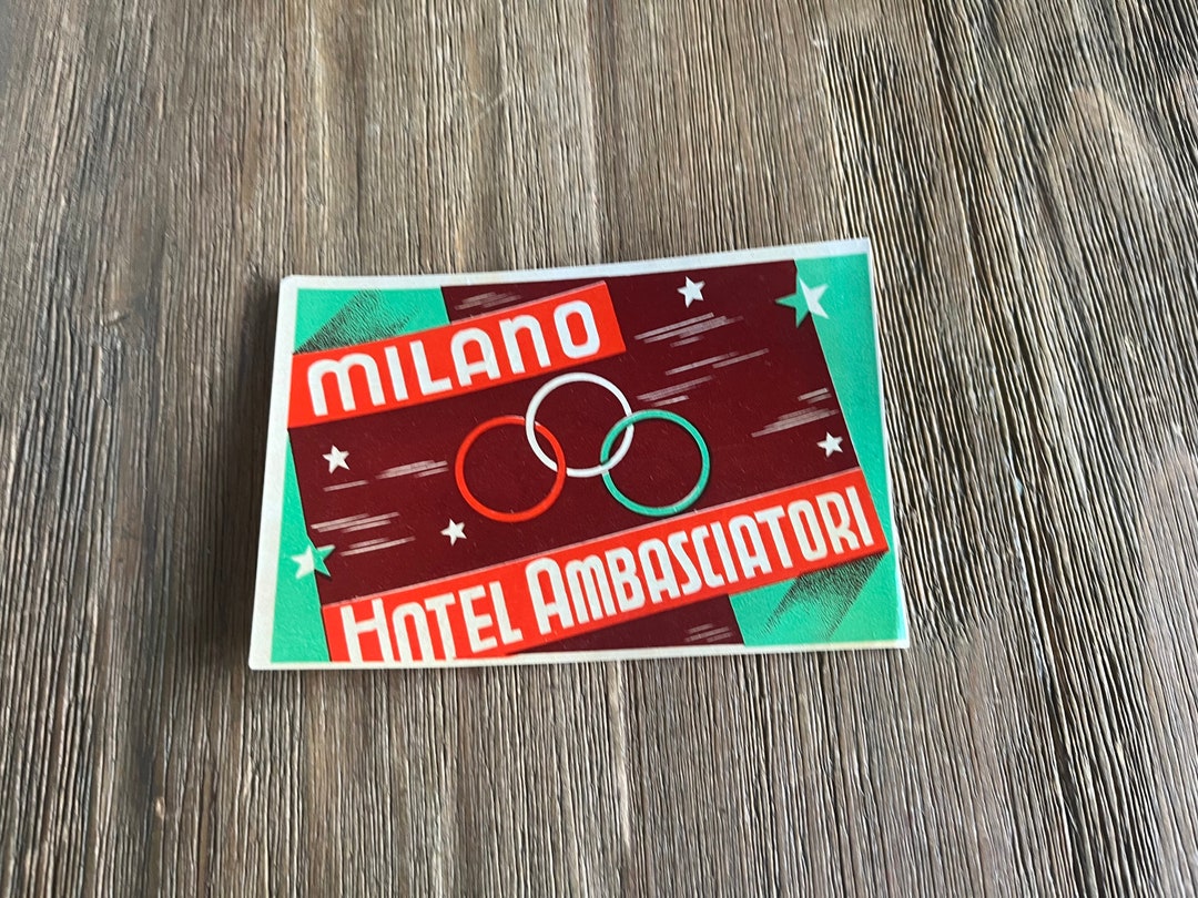 Vintage Milano Hotel Luggage Label - Etsy