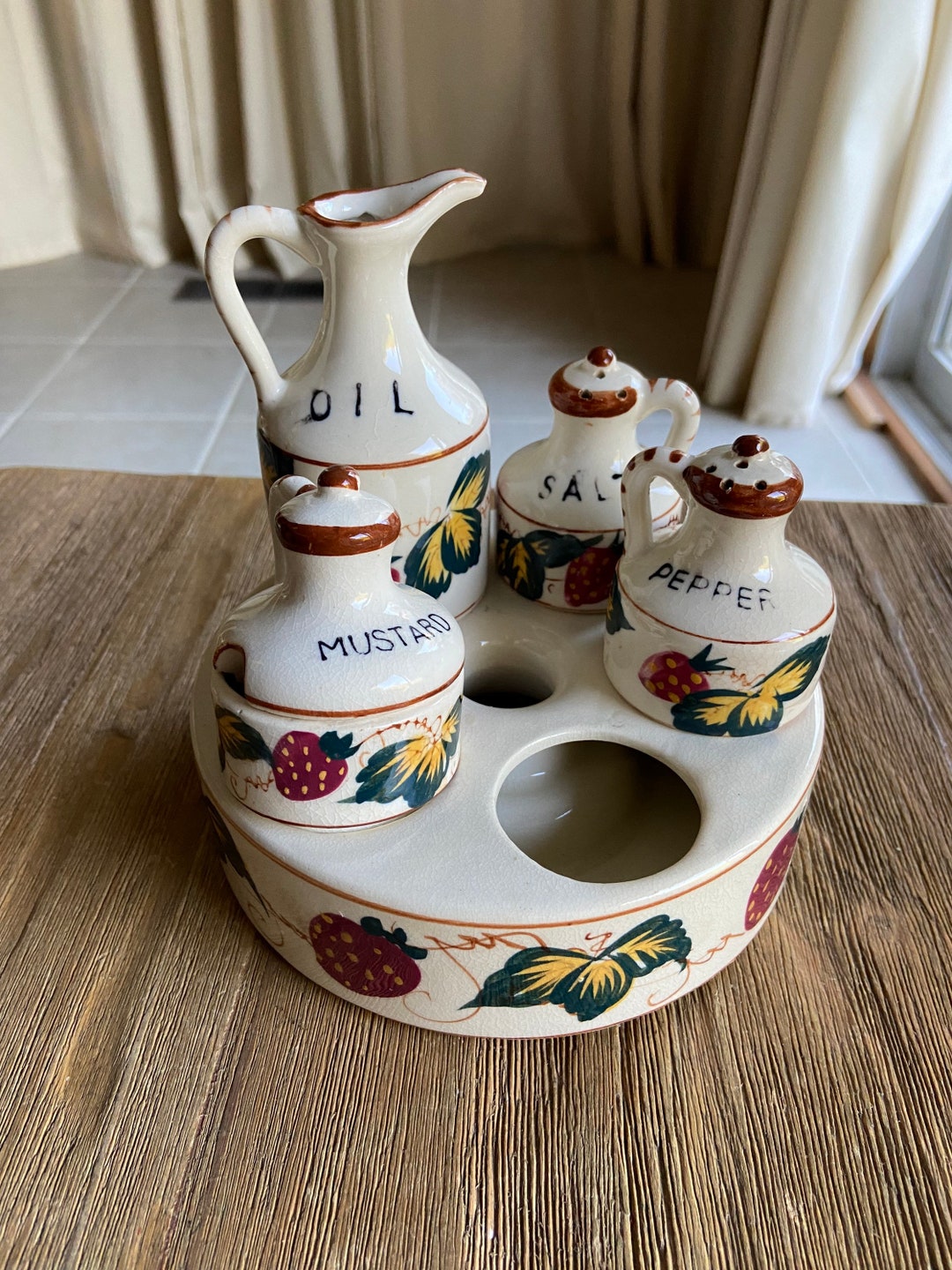 Vintage Condiment Set - Etsy