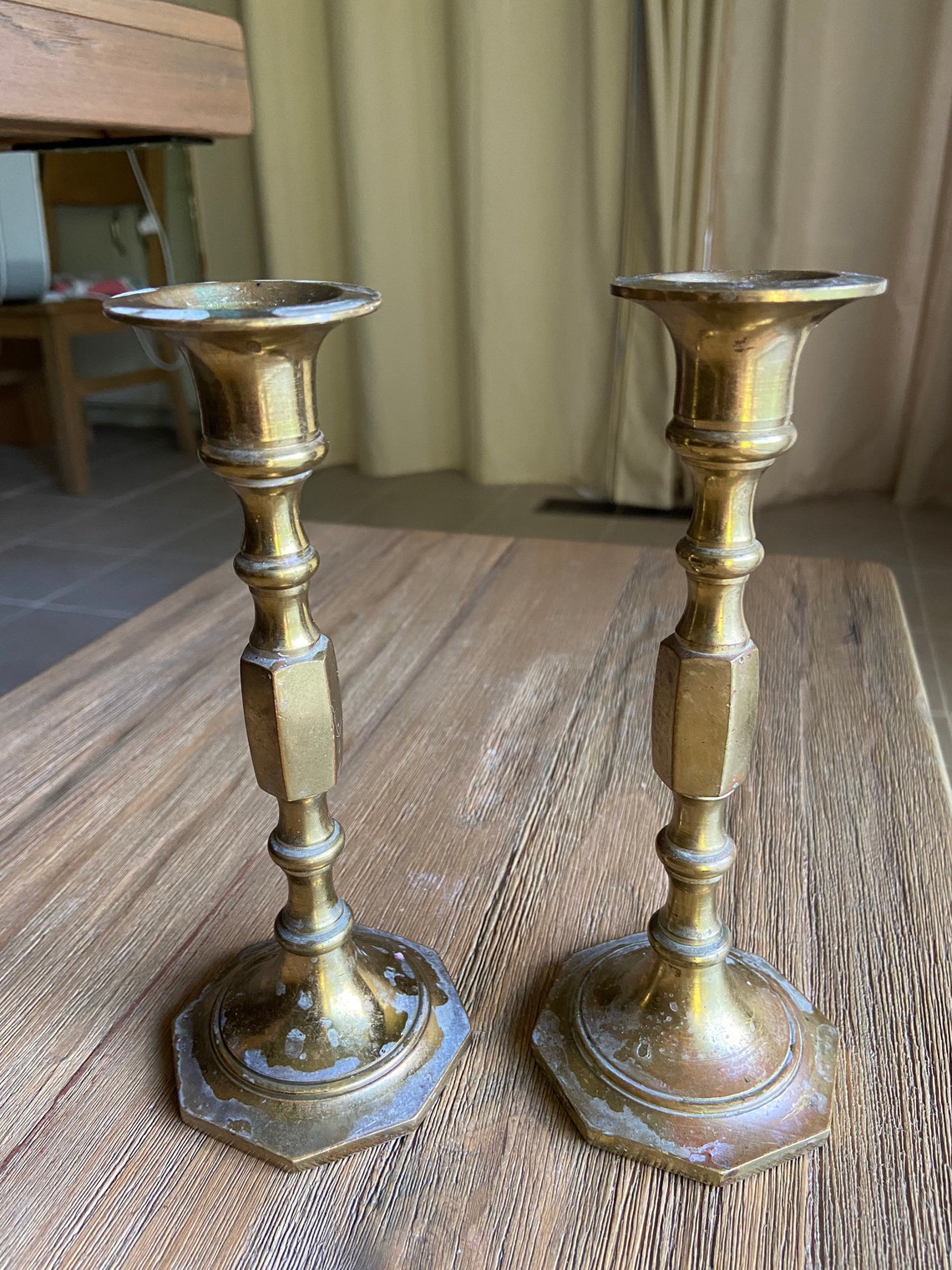 Vintage brass candleholders | Etsy