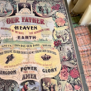 Vintage Our Father Prayer Poster - Etsy