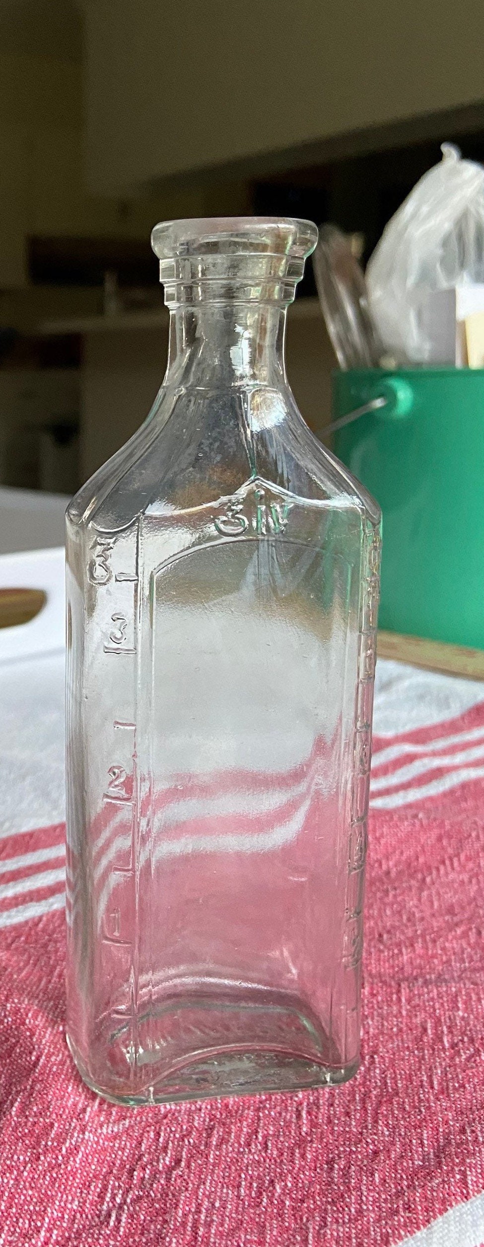 Vintage Blue Ribbon Medicine Bottle - Etsy