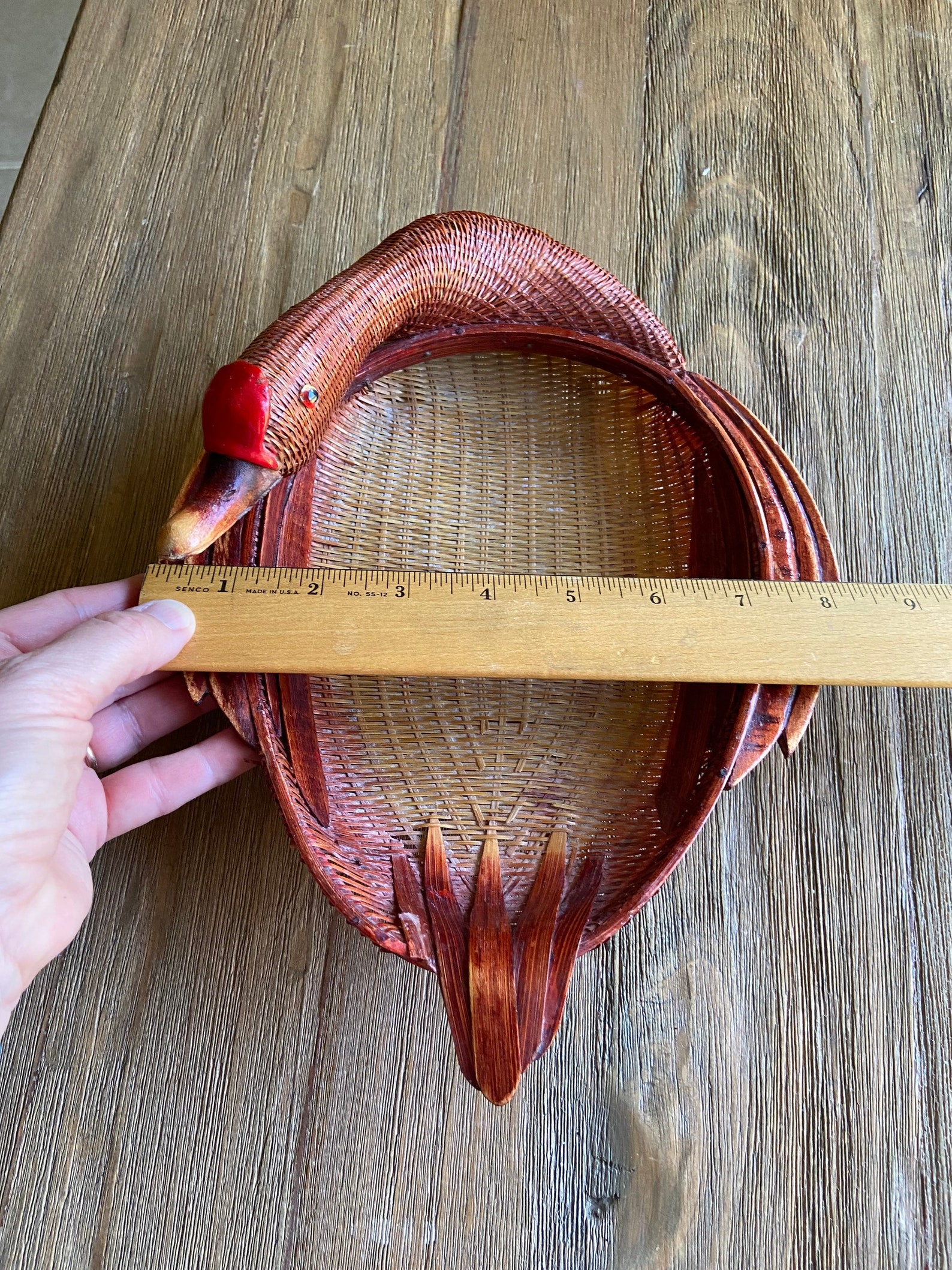 Vintage Swan Basket - Etsy