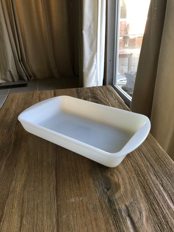Vintage Milk Glass Glasbake Rectangular Dish - Etsy