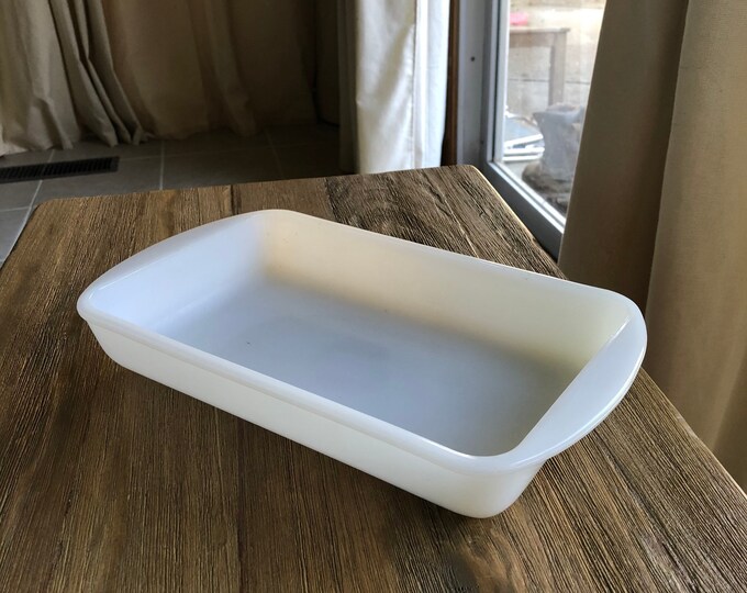 Vintage Milk Glass Glasbake Rectangular Dish - Etsy