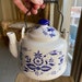 Vintage White and Blue Light Ceramic Kettle - Etsy