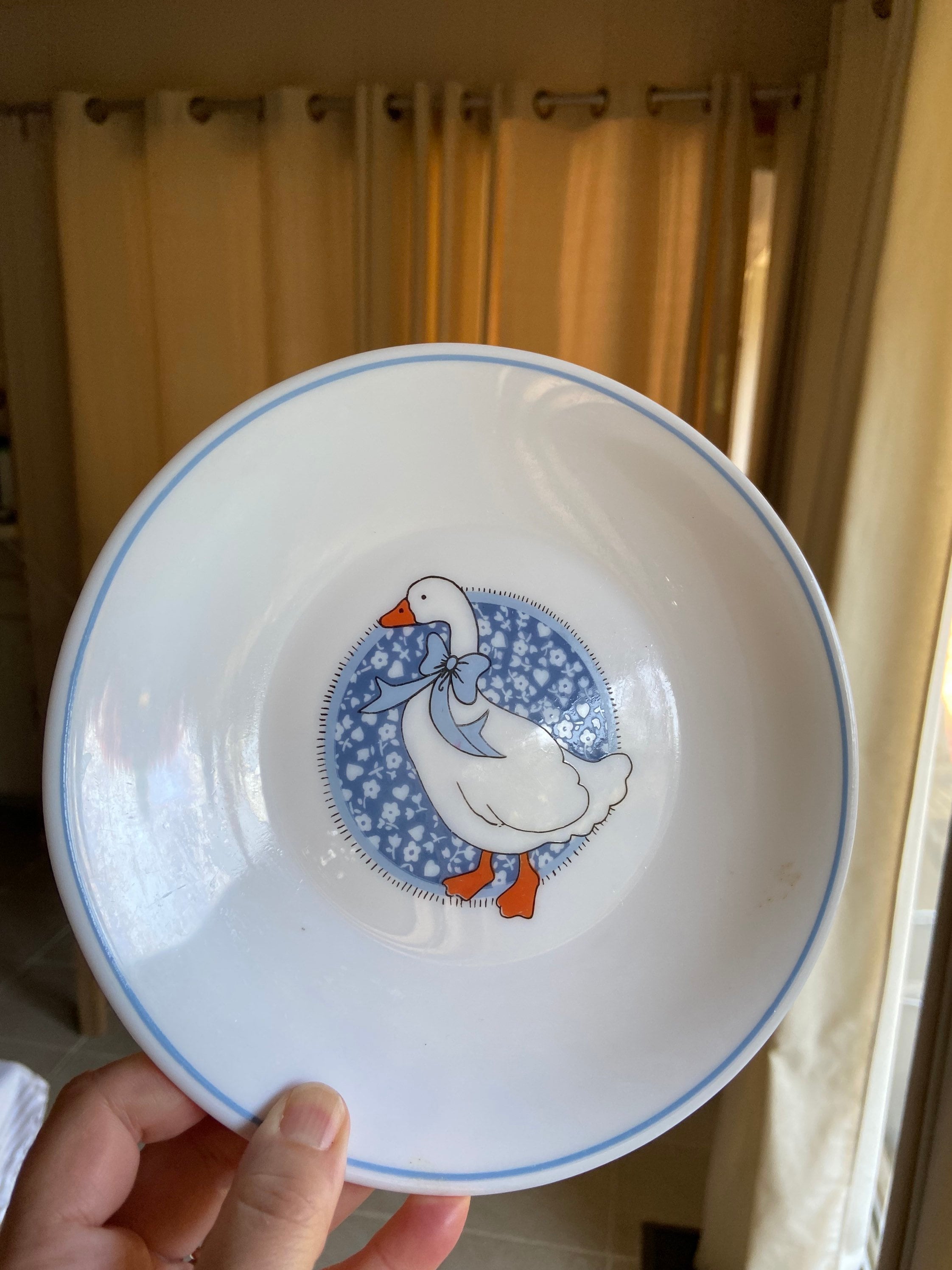 Vintage Arcopal Goose Plates (2) - Etsy