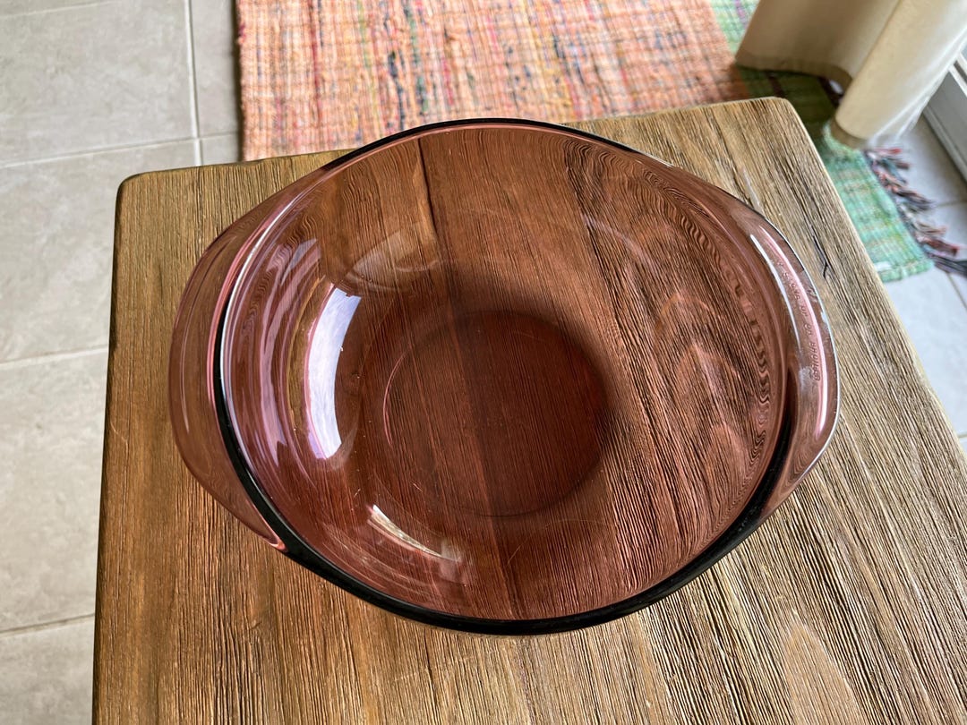 Vintage Purple Cranberry Pyrex Bowl With Handles - Etsy