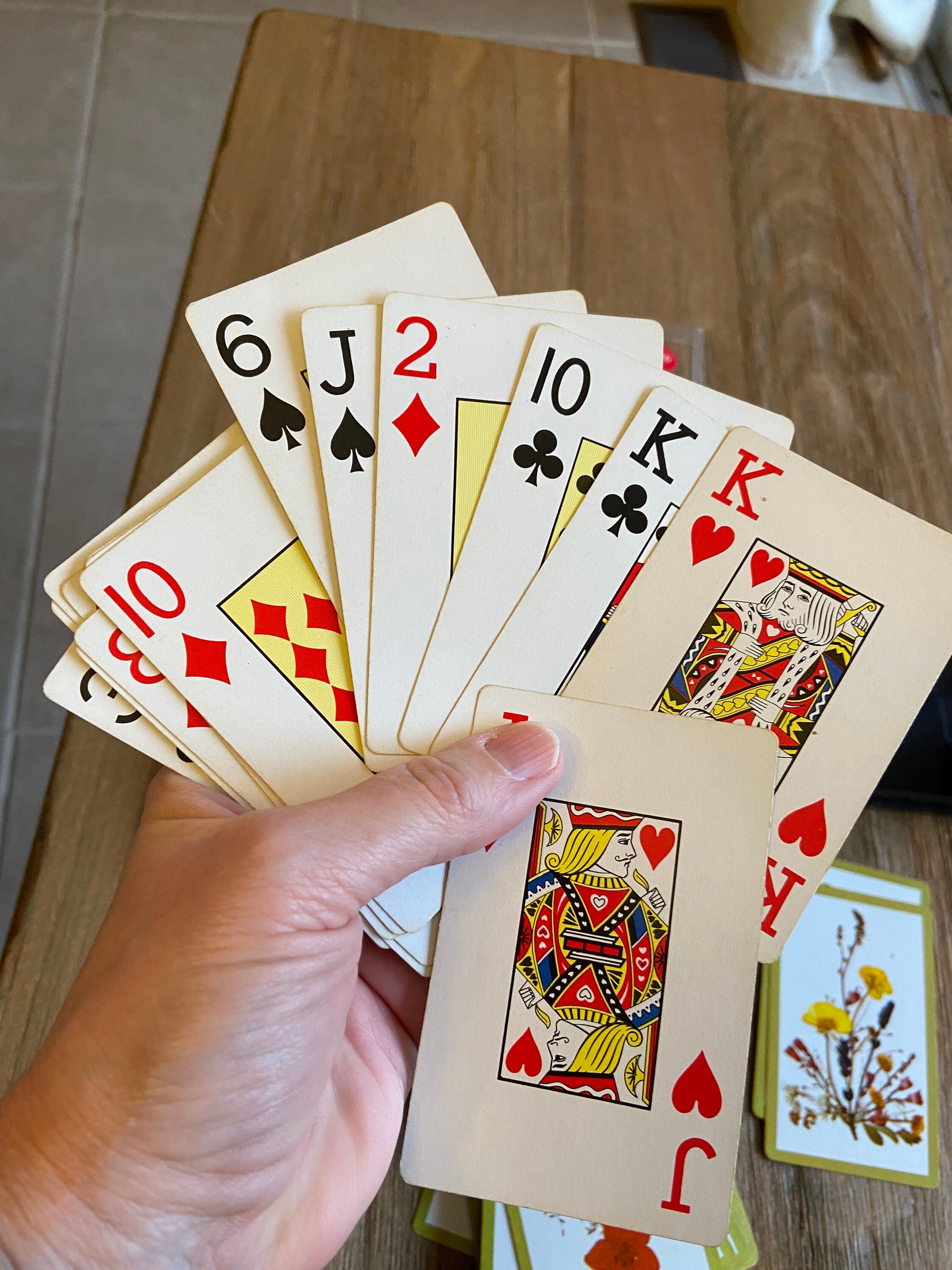 Vintage Hoyle Flowers Playing Cards | Etsy