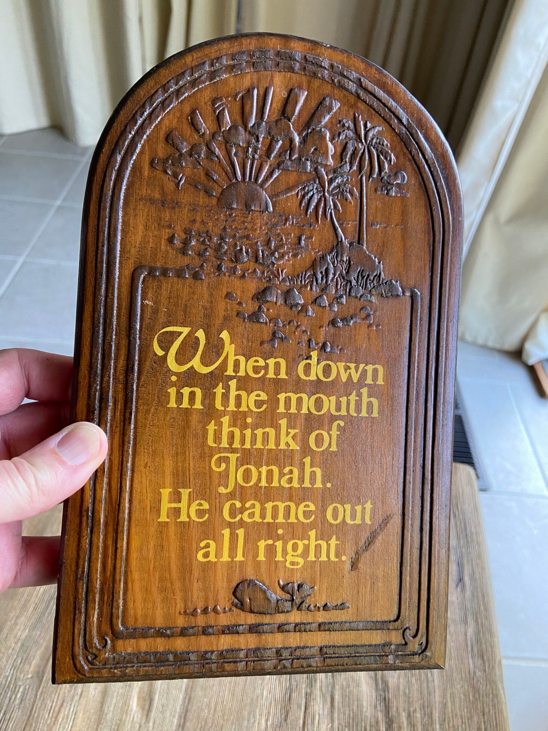 Vintage Wooden Plaque - Etsy