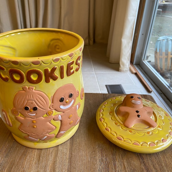 Vintage Gingerbread Man Cookie Jar - Etsy