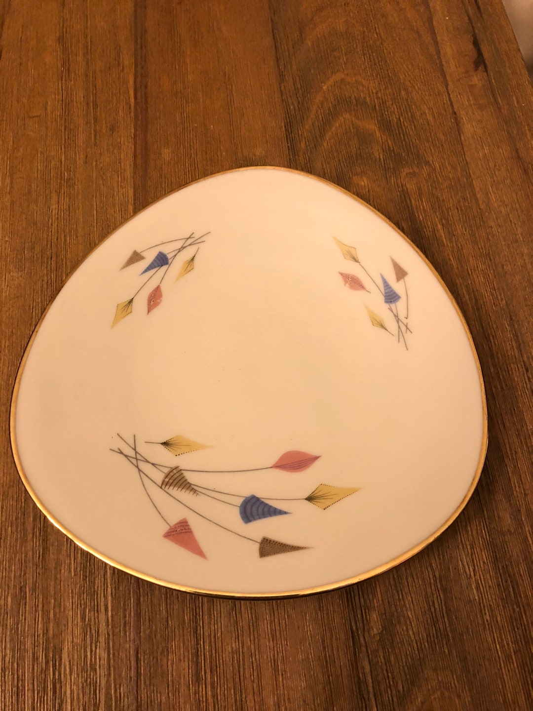 Vintage Triangular Dish - Etsy
