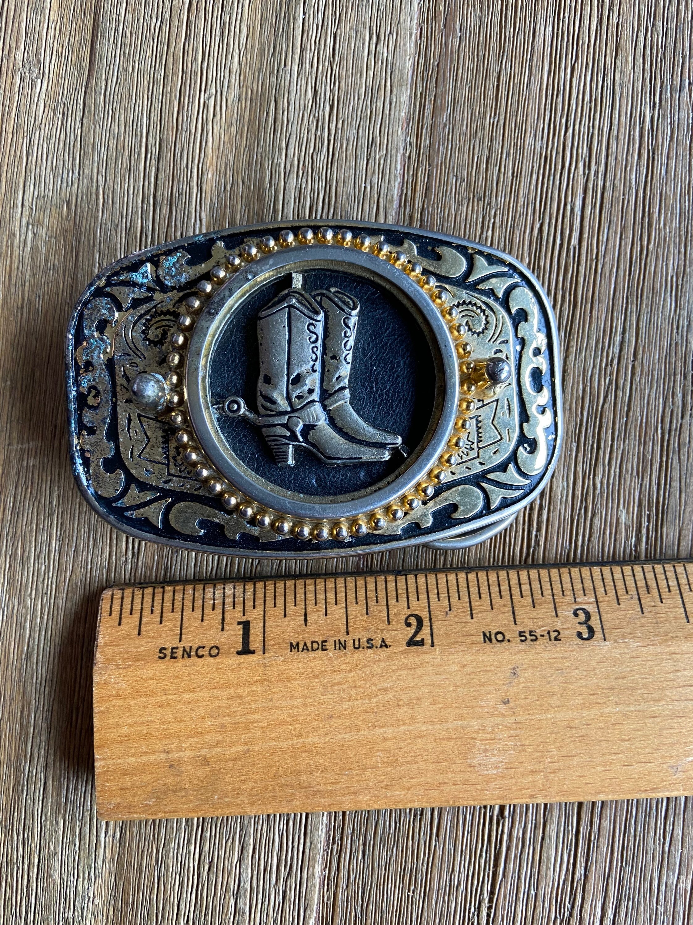 Vintage Cowboy Boots Belt Buckle - Etsy