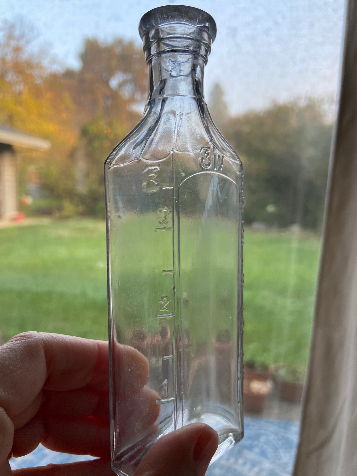 Vintage Blue Ribbon Medicine Bottle | Etsy