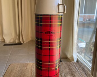 Plaid Thermos Bottle - Etsy