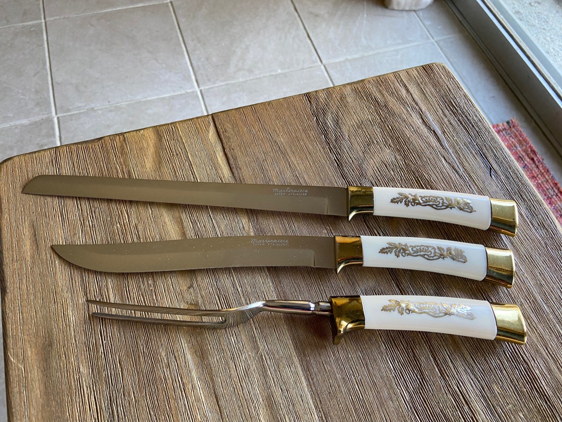 Vintage Masterpiece 3 Piece Carving Set - Etsy