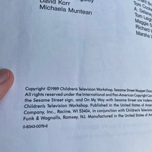 Vintage All About Me Sesame Street Book - Etsy