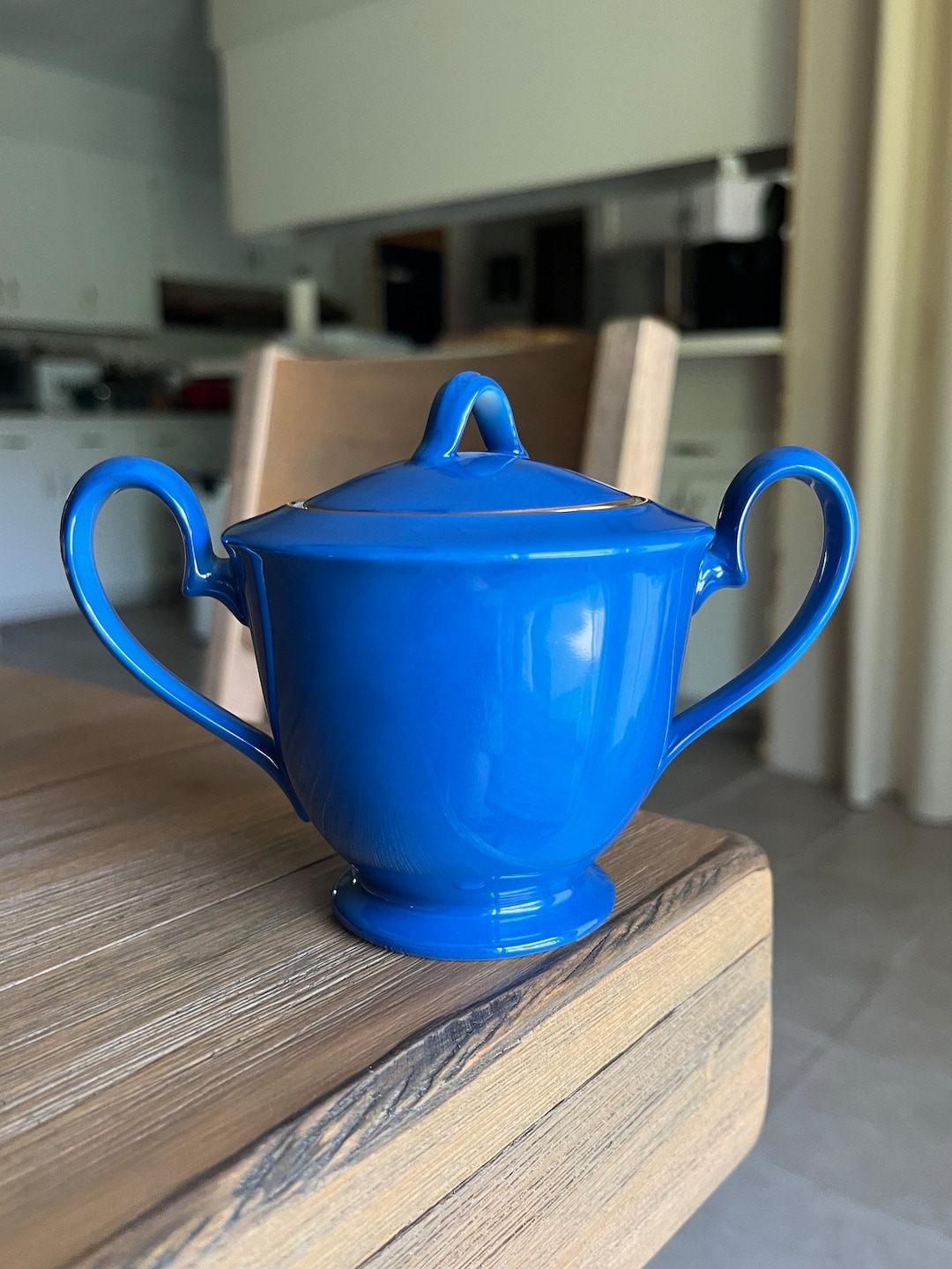 Vintage Blue Noritake Sugar Bowl With Lid - Etsy
