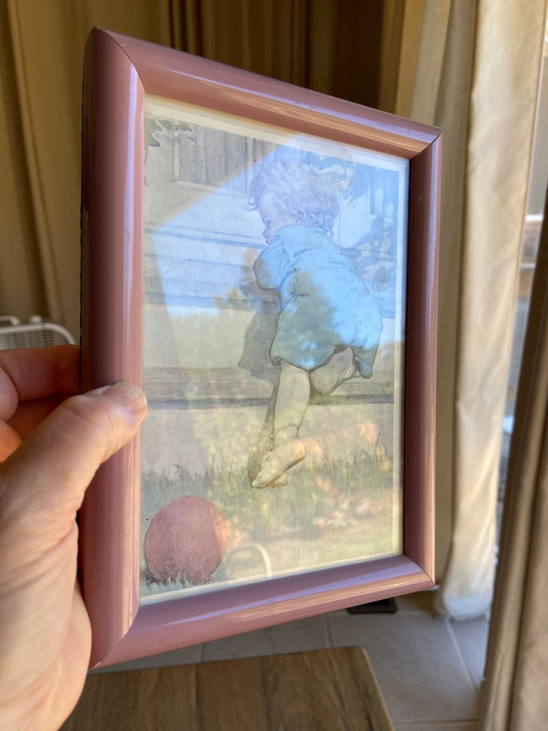 Vintage Pink Picture Frame - Etsy