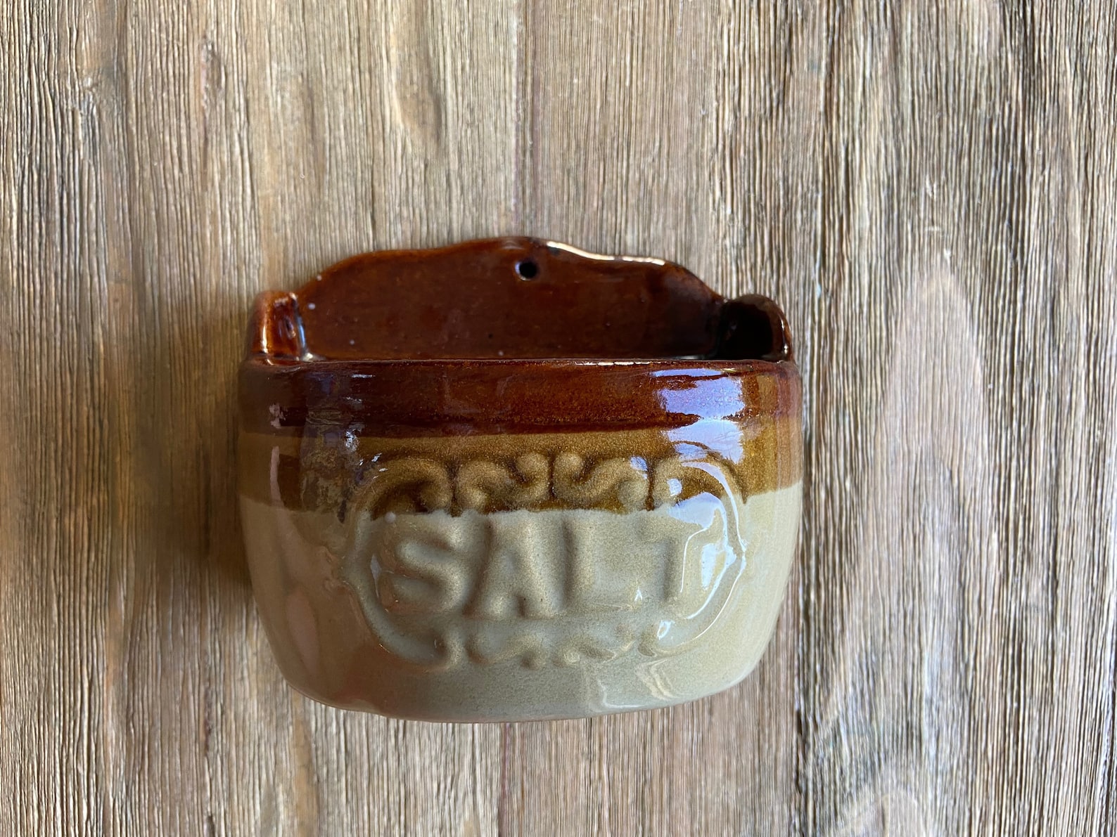 Vintage stoneware salt cellar | Etsy