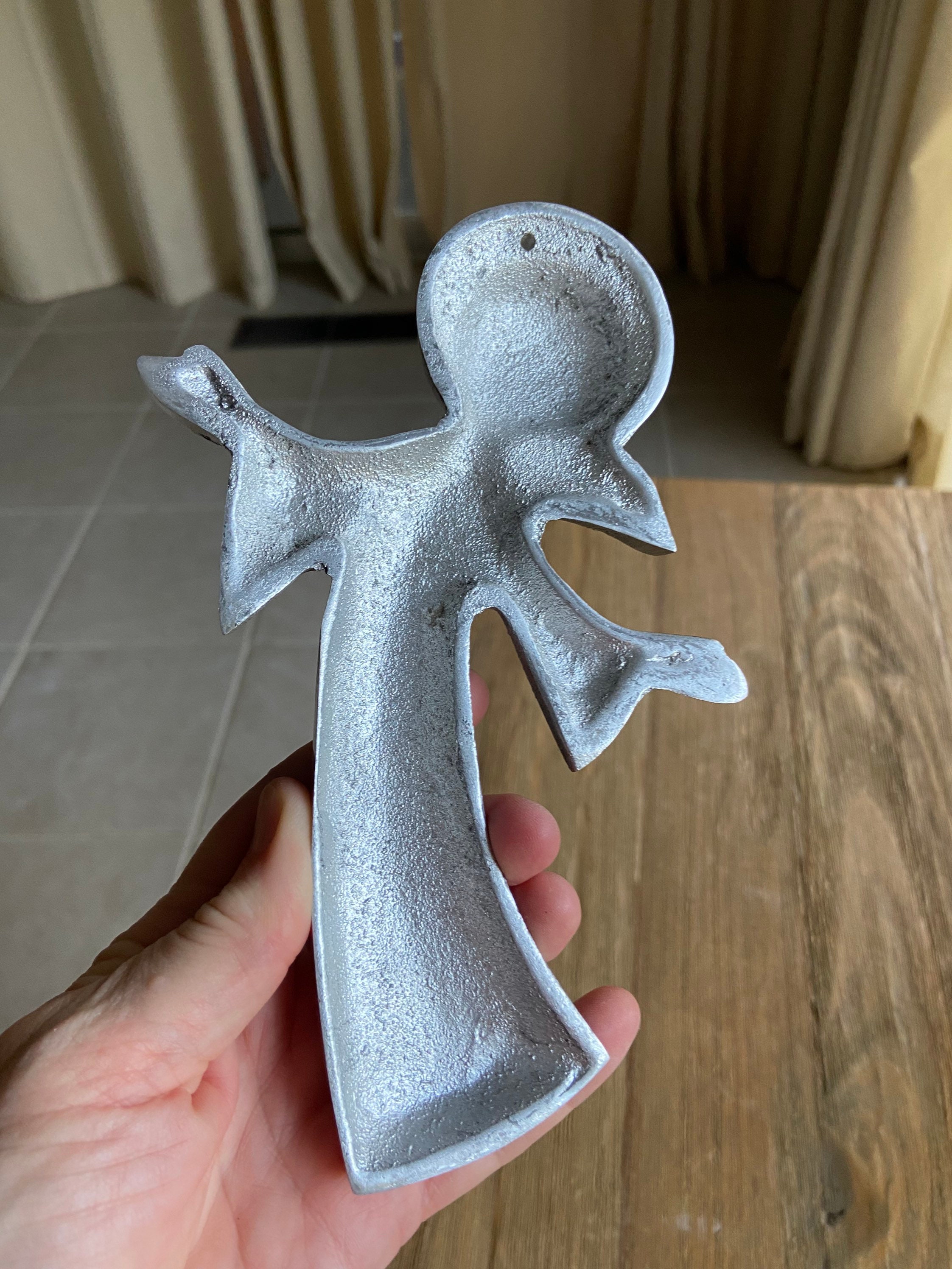 Vintage Pewter Angel - Etsy