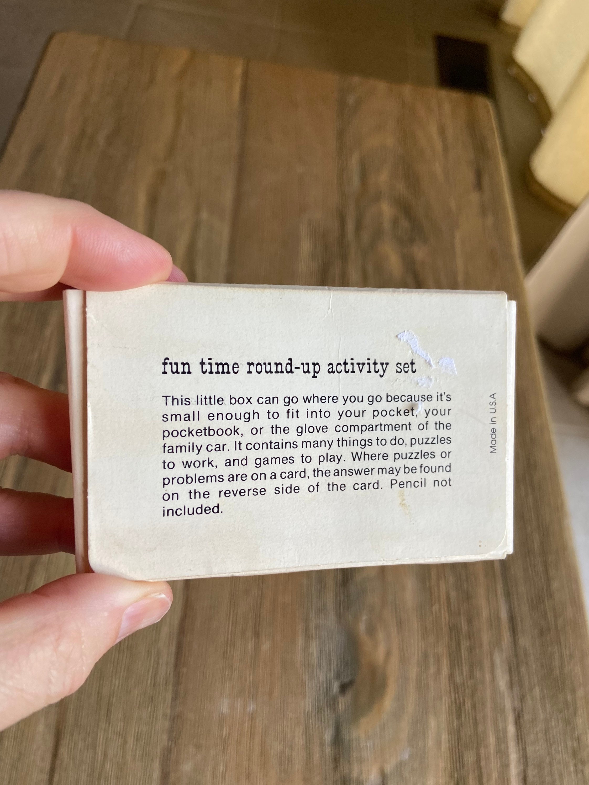 Vintage Fun Time Roundup Activity Deck ,travel Game - Etsy