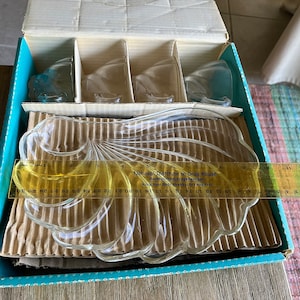 Vintage Hazel Atlas Seashell Snack Set in Original Box - Etsy