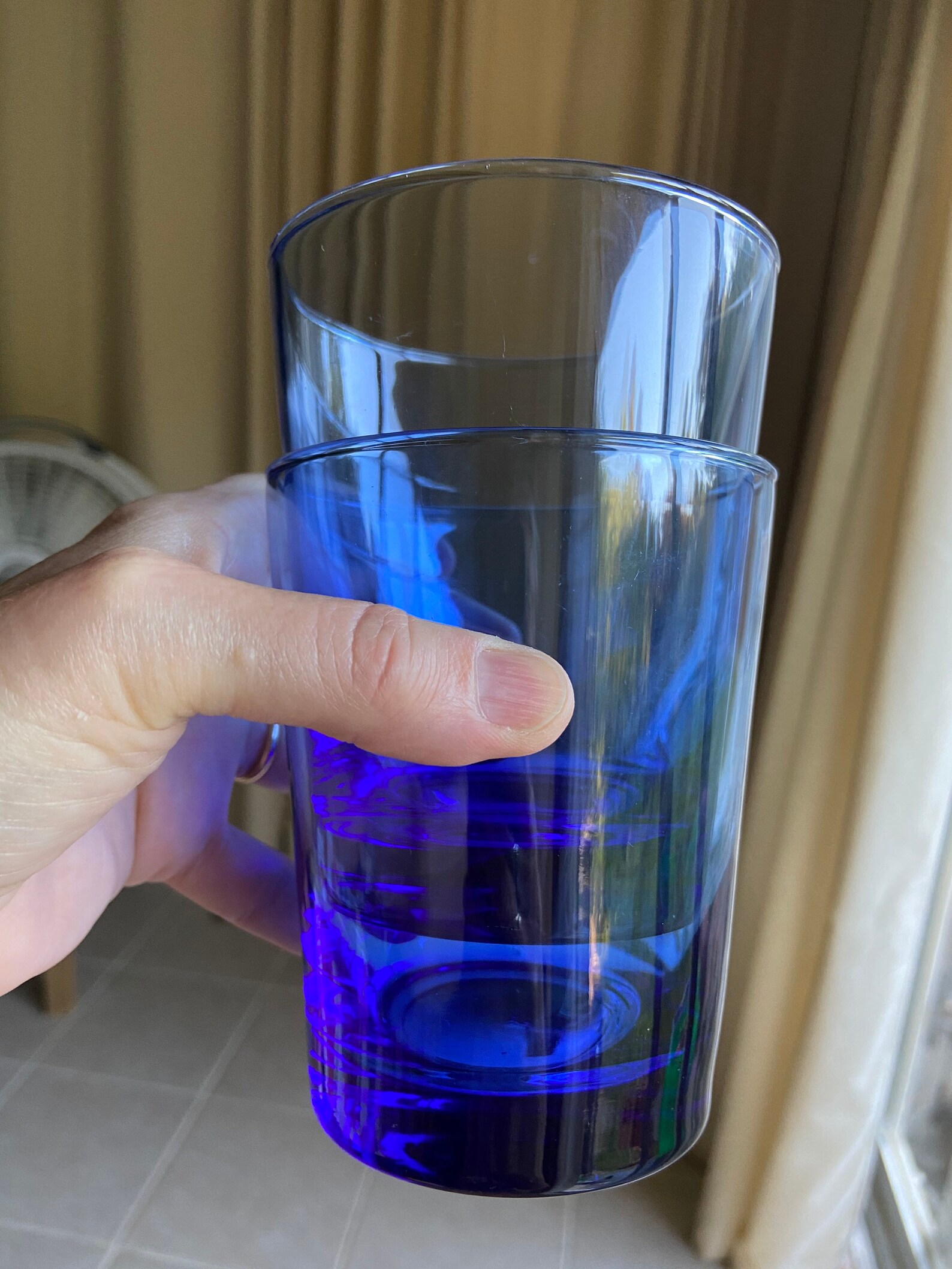 Libbey Blue Glasses Etsy