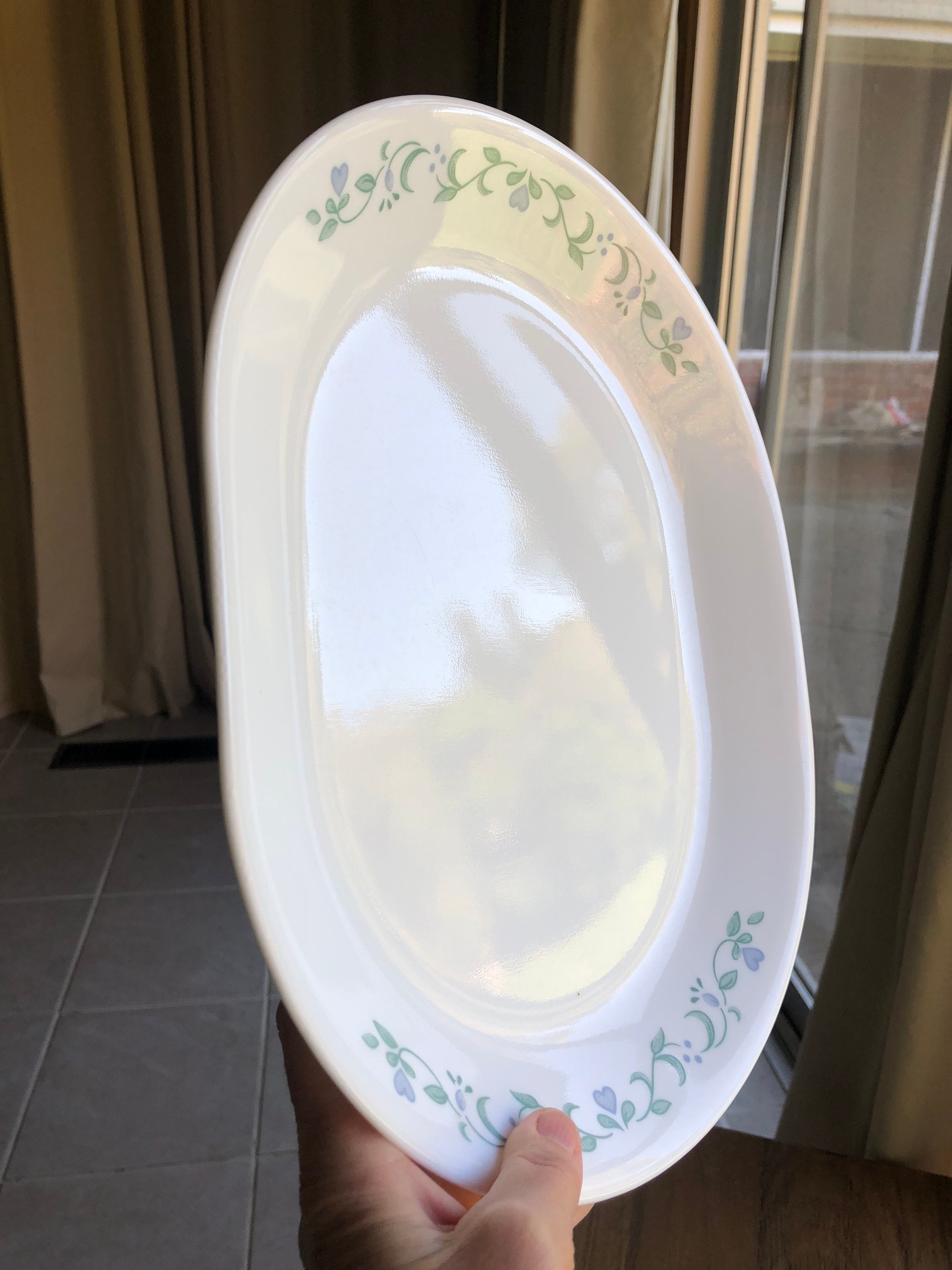 Vintage Corelle Platter With Floral Edge | Etsy