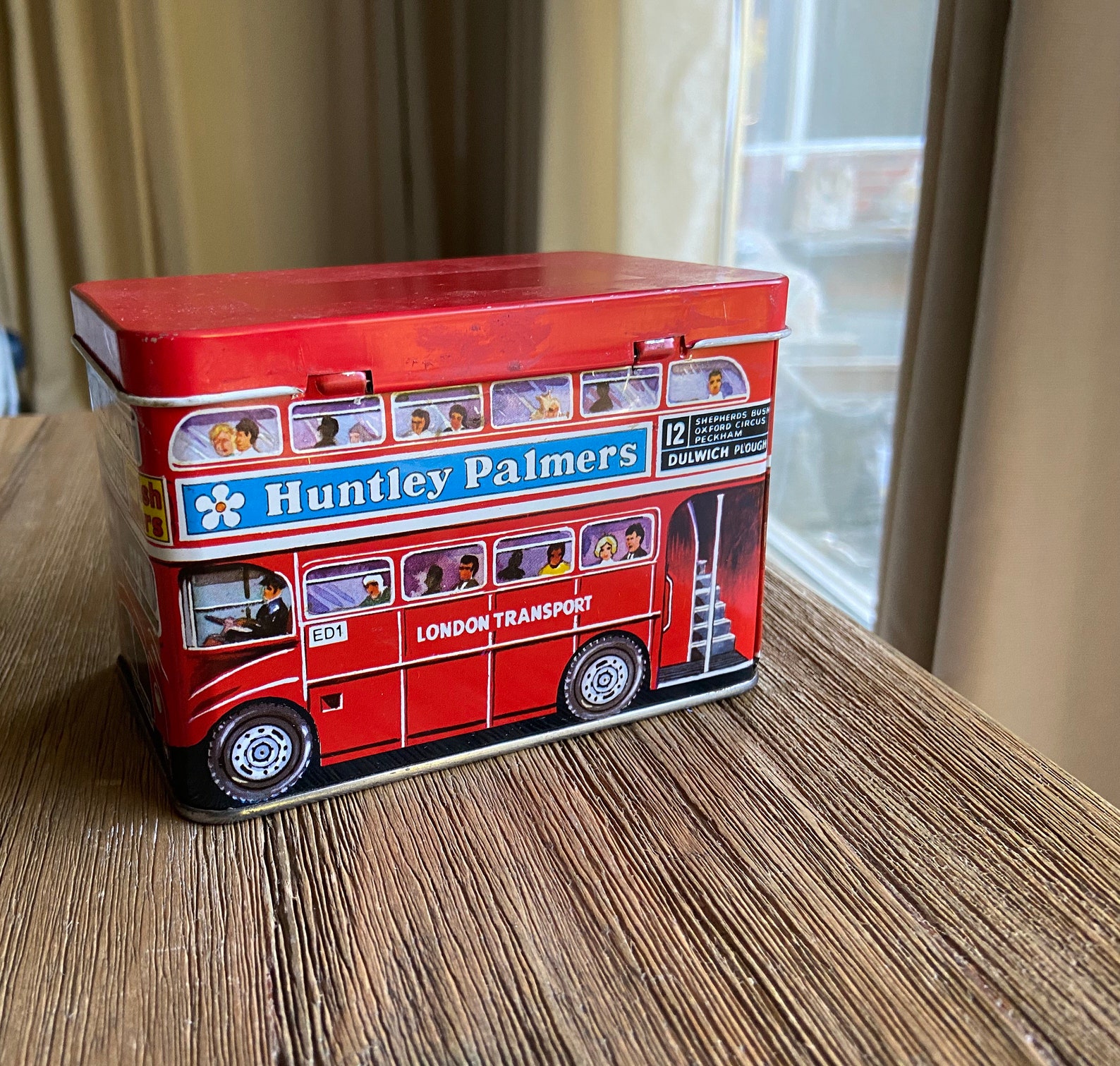 Vintage Huntley Palmers Double Decker Bus Tin - Etsy