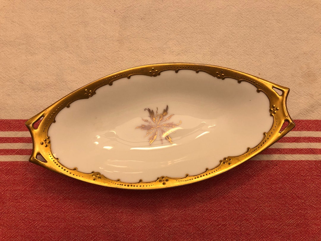 Vintage Bavaria Dish With Gold Rim - Etsy