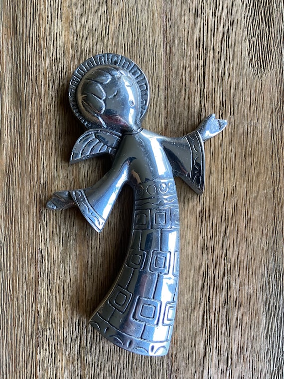 Vintage Pewter Angel | Etsy