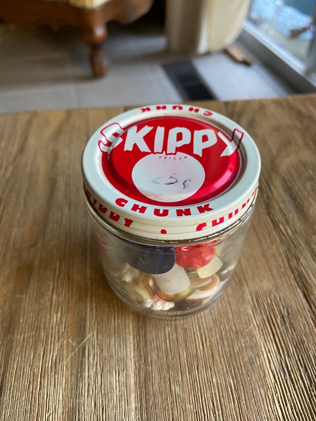 Vintage Skippy Jar Full of Old Buttons - Etsy