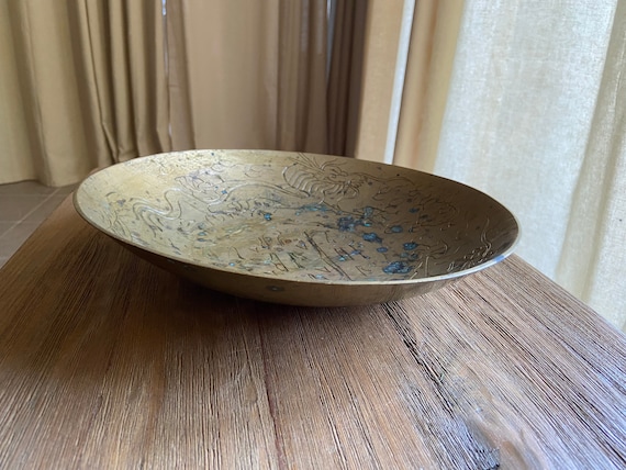 Vintage Chinese Brass Bowl - Etsy