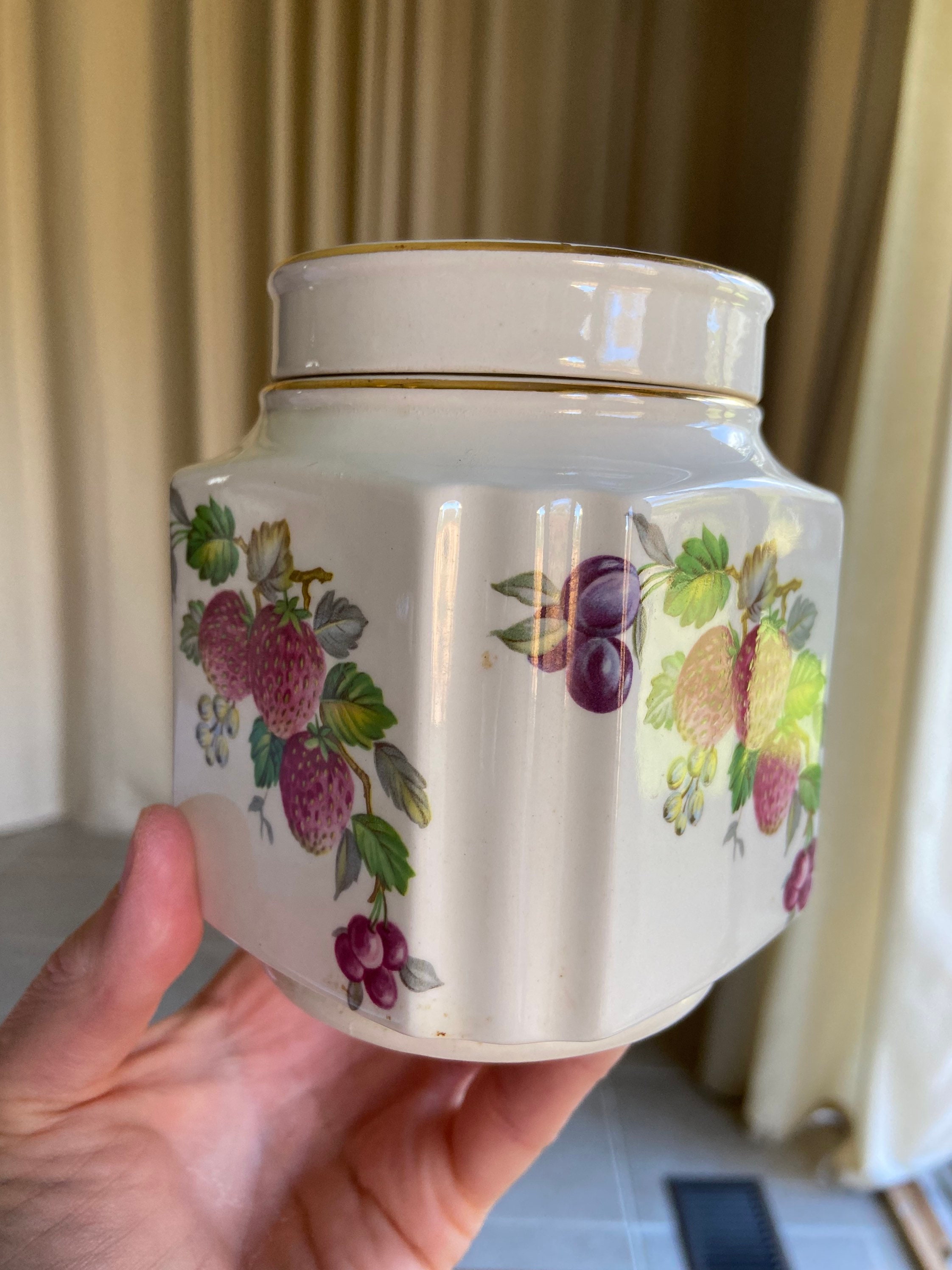 Vintage Windsor English Porcelain Jar With Lid - Etsy
