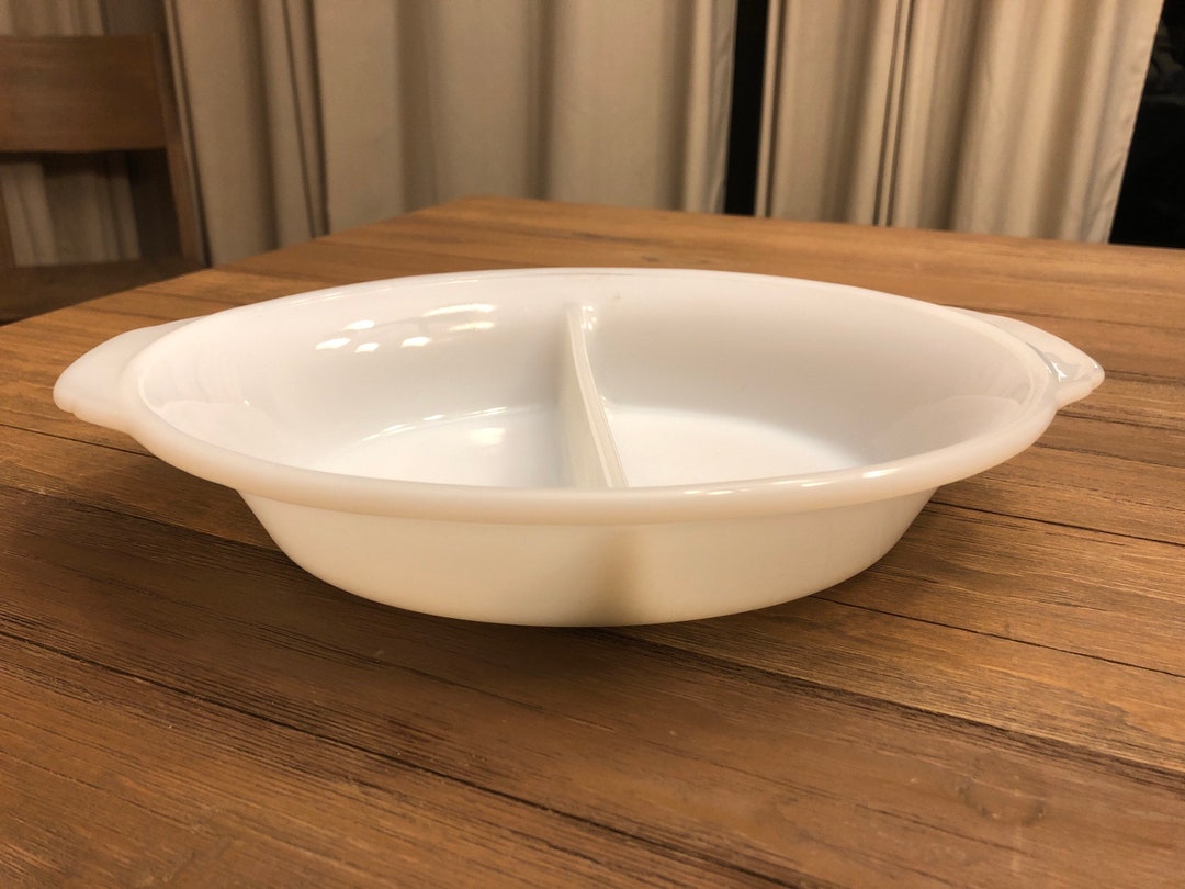 Fire King Divided Serving Dish - Etsy