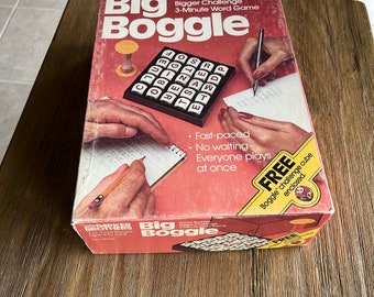 Vintage 1979 BIG BOGGLE Game From Parker Brothers Hidden Word Game ...