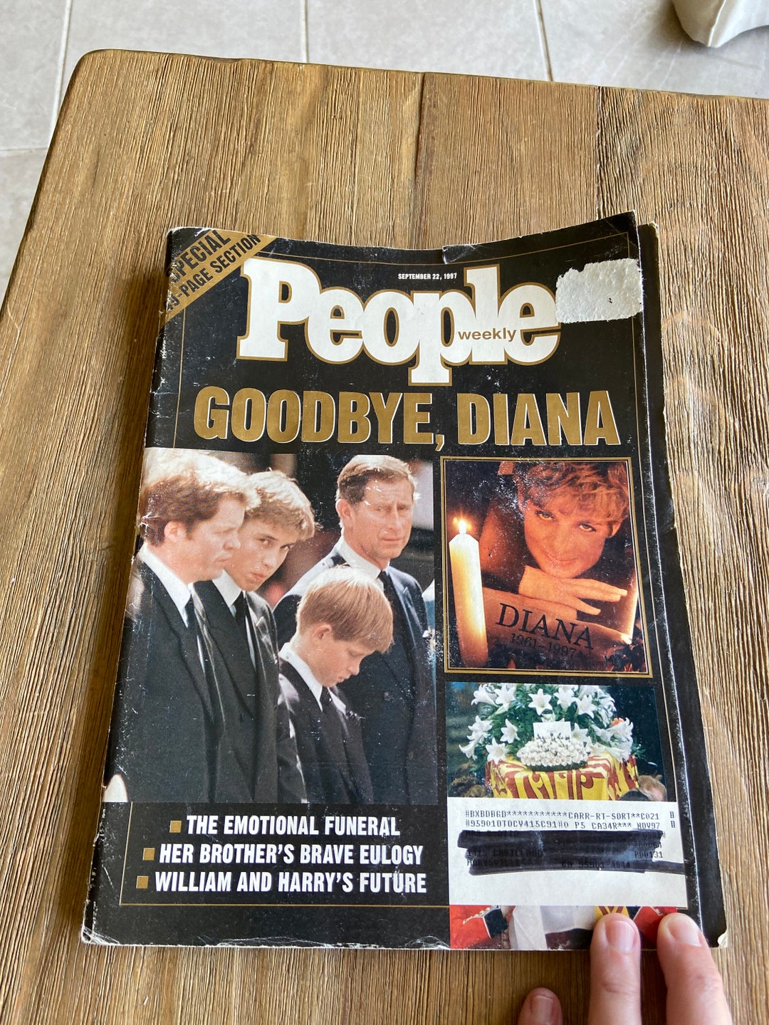 Vintage People Magazine Goodbye Diana - Etsy