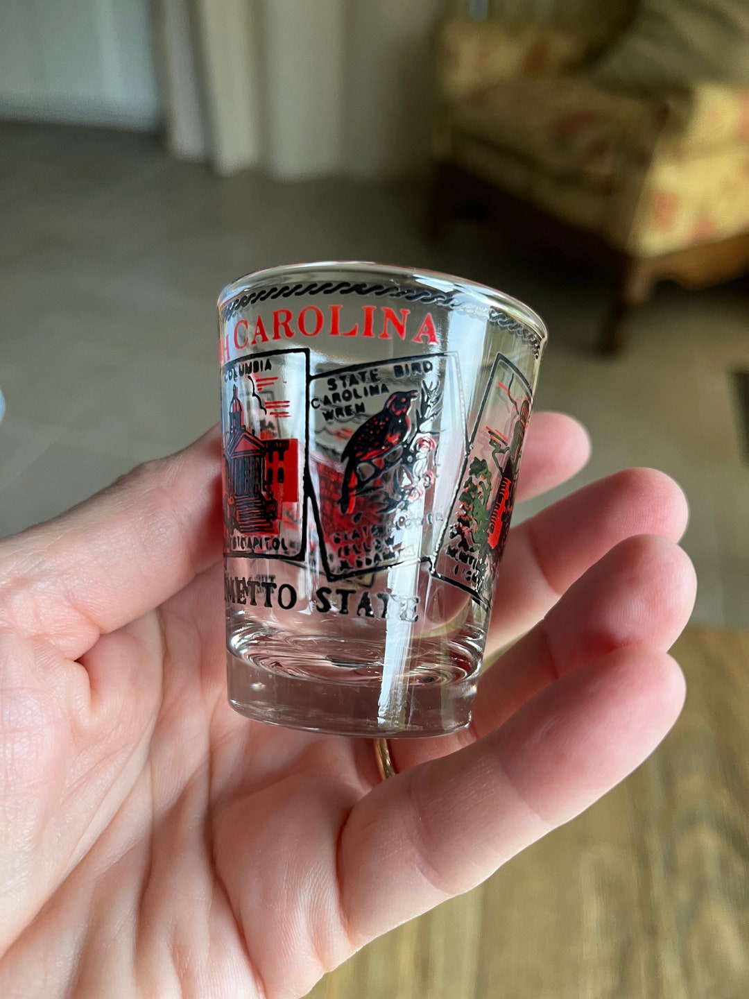 Vintage South Carolina Shot Glass - Etsy