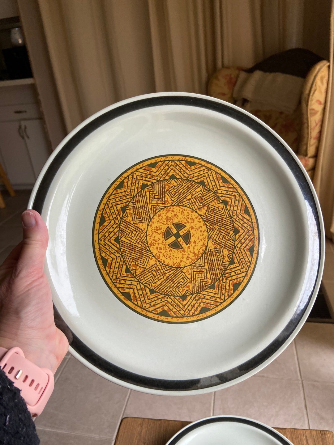 Vintage Aztecs Gold Designers Collection Dinner Plates 2 - Etsy
