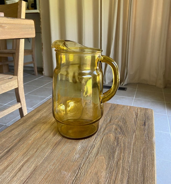 Amber Glass Pitcher