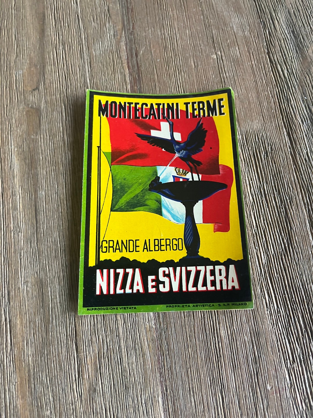 Vintage Italian Hotel Luggage Label - Etsy