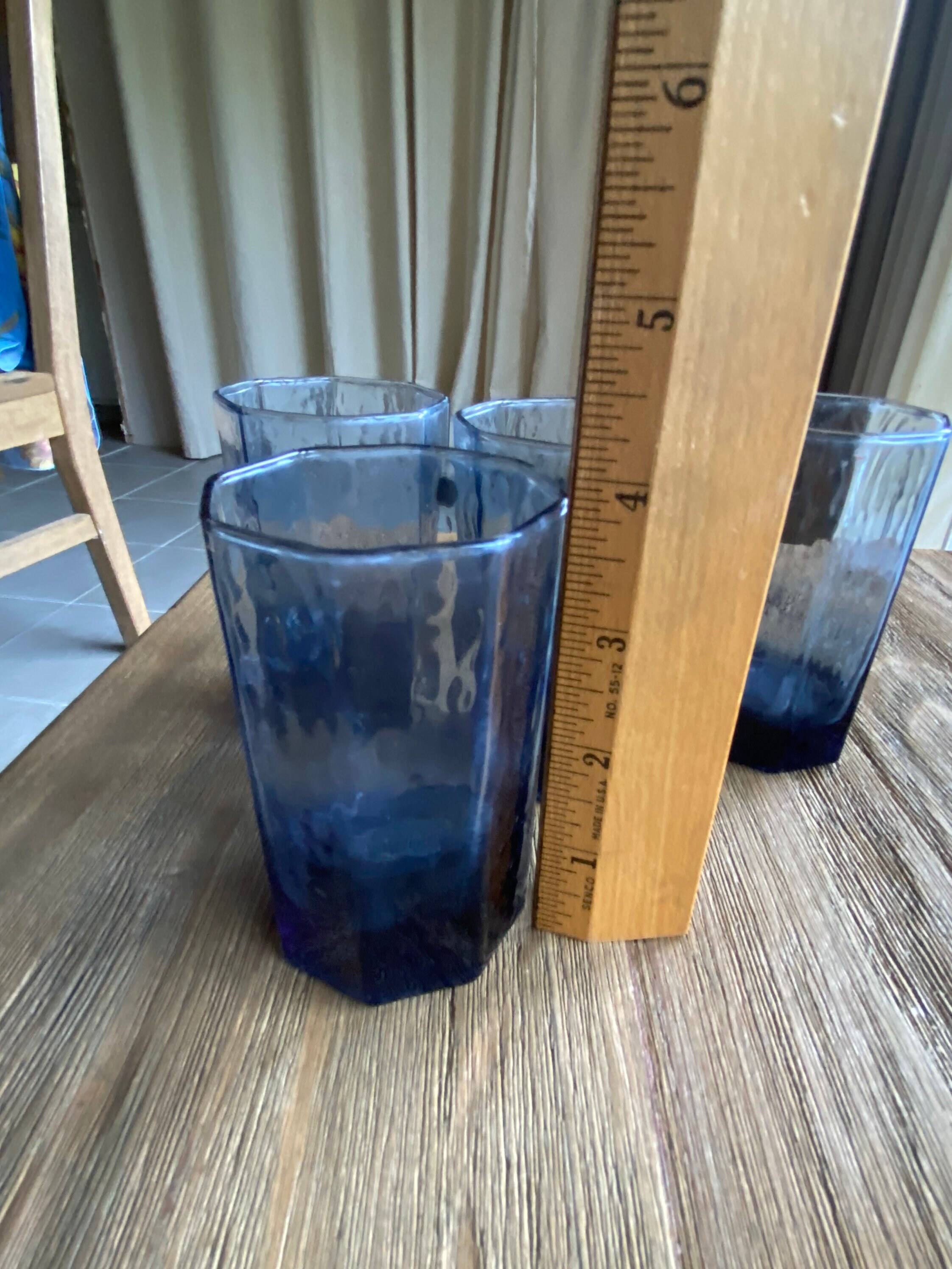 Vintage Libbey Blue Juice Glasses Etsy
