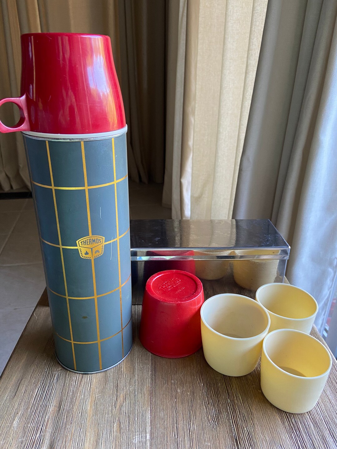 Vintage Thermos Pic Nic Set - Etsy