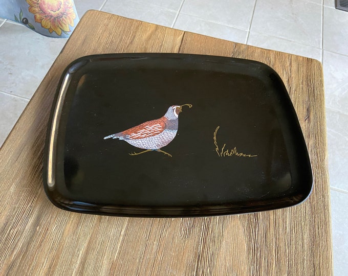 Vintage Couroc Small Quail Tray - Etsy