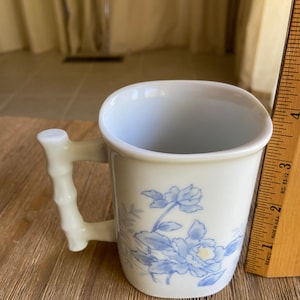 Vintage Japanese mug with bamboo handle | Etsy