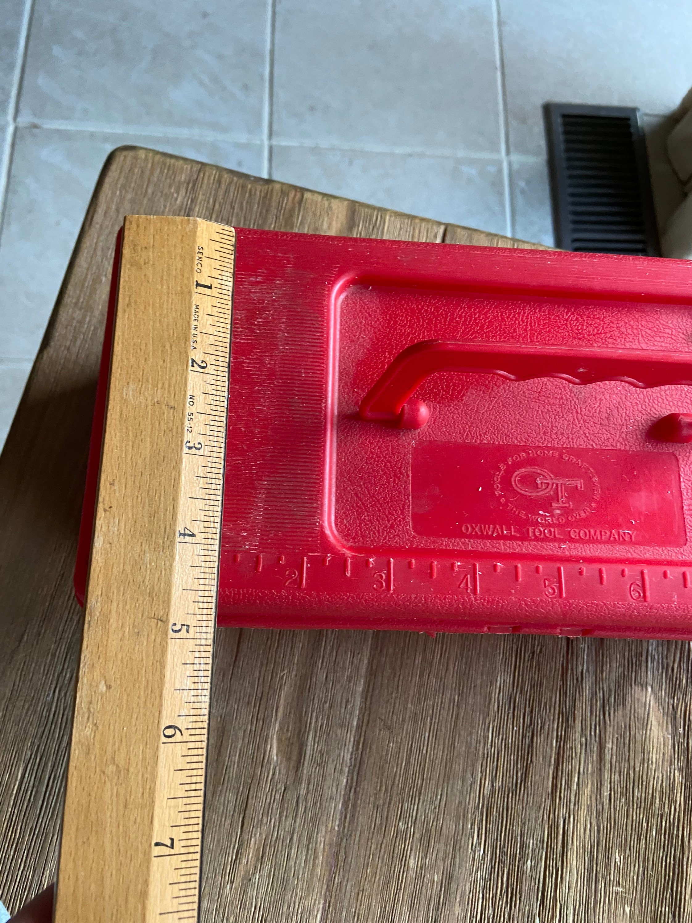 Vintage Oxwall Red Plastic Tool Box - Etsy