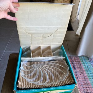 Vintage Hazel Atlas Seashell Snack Set in Original Box - Etsy