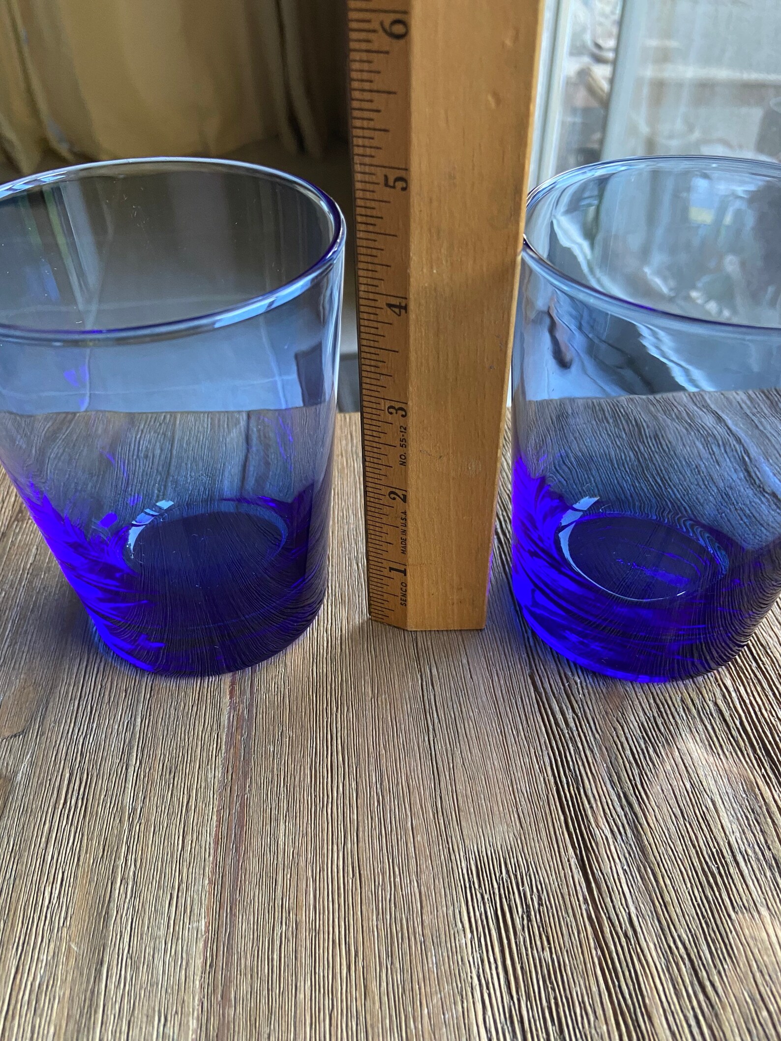 Libbey Blue Glasses Etsy