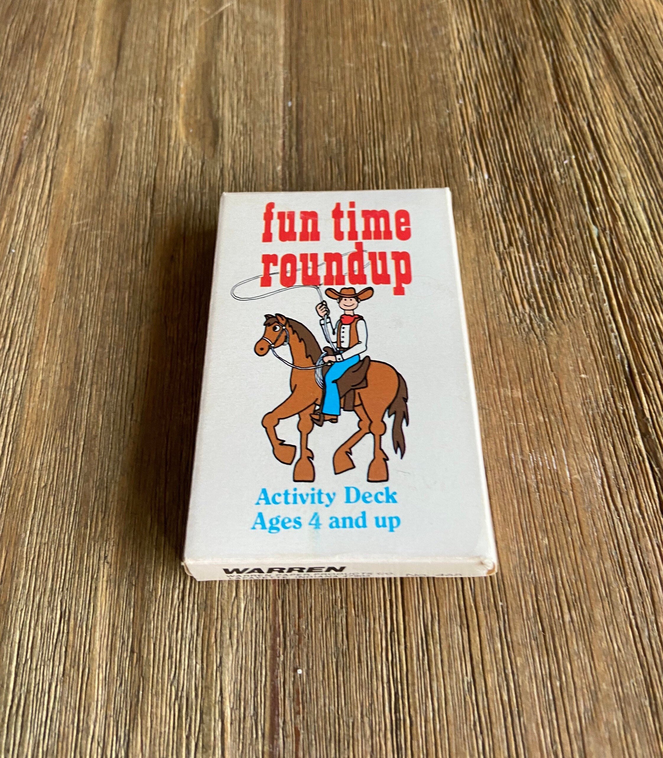 Vintage Fun Time Roundup Activity Deck ,travel Game - Etsy