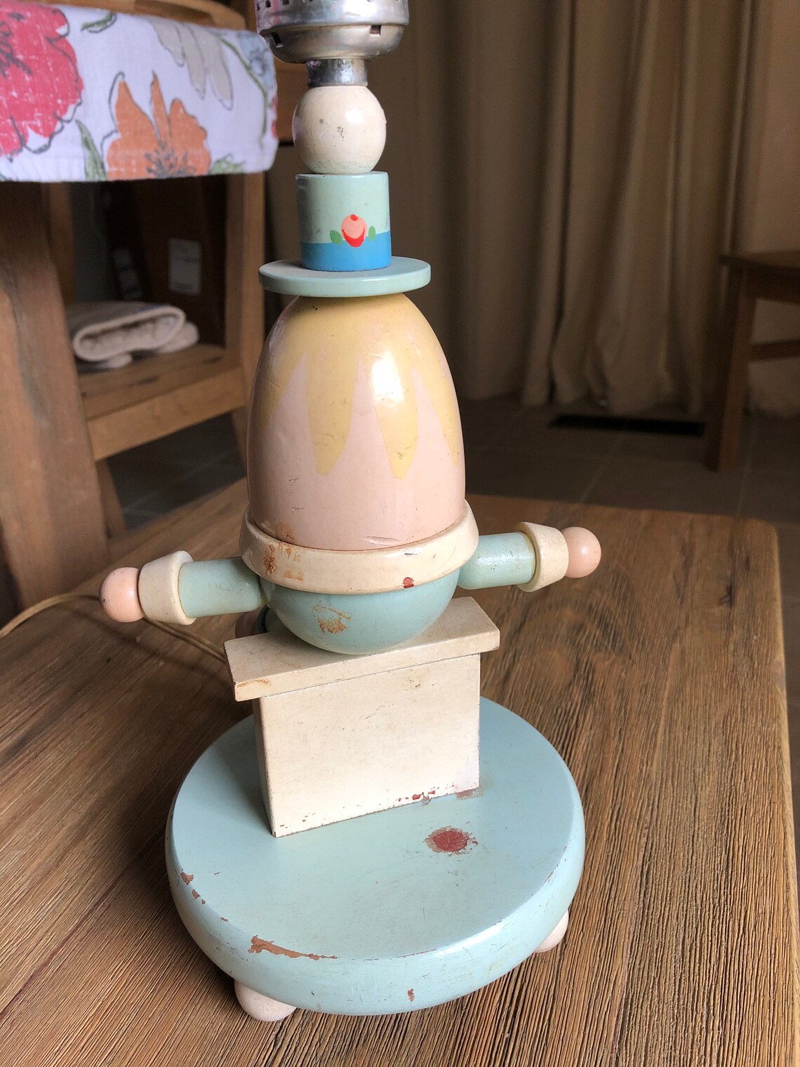 Vintage Humpty Dumpty wooden lamp | Etsy